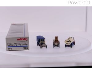 Schaal H0 Marklin 1886 Set van drie klassieke brandweer voertuigen #3538