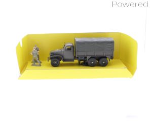 Schaal 1:50 Solido 6036 GMC T-as Militaire bakwagen met ruif compleet #3844