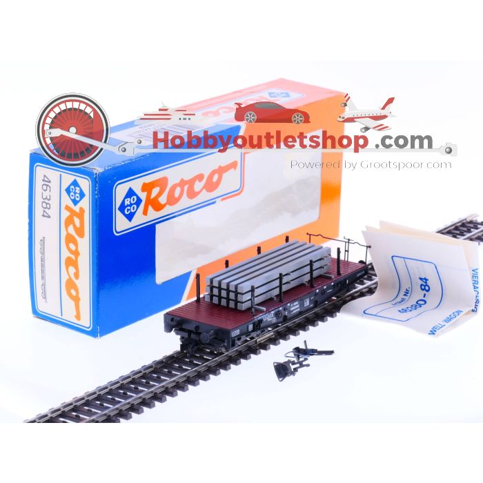 Schaal H0 Roco 46384 NS zwaarlastwagen met lading stalen staven #2257